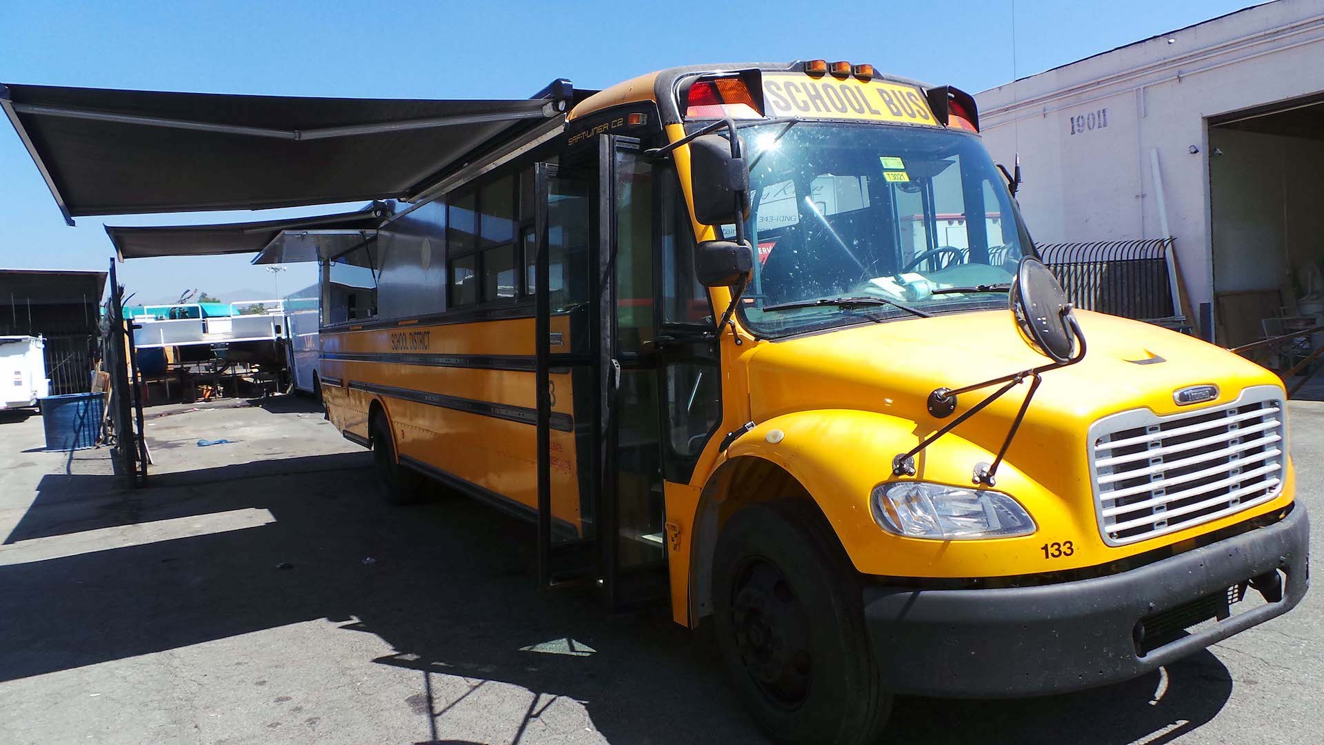 School Bus Food Truck LA Stainless Kings
