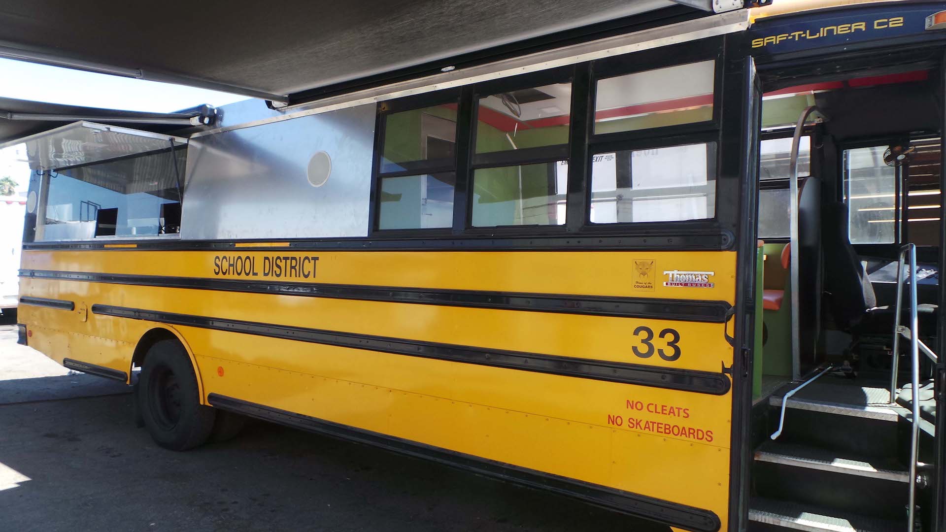 School Bus Food Truck LA Stainless Kings